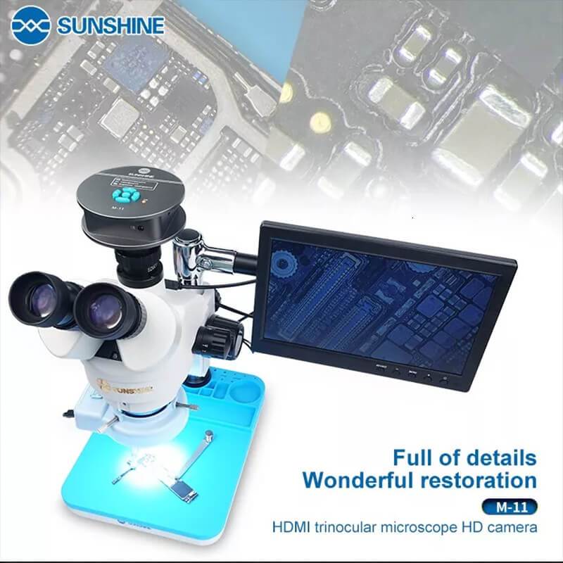 Sunshine M-11 4800W HDMI Trinocular Microscope | Oriwhiz.com | ORIWHIZ