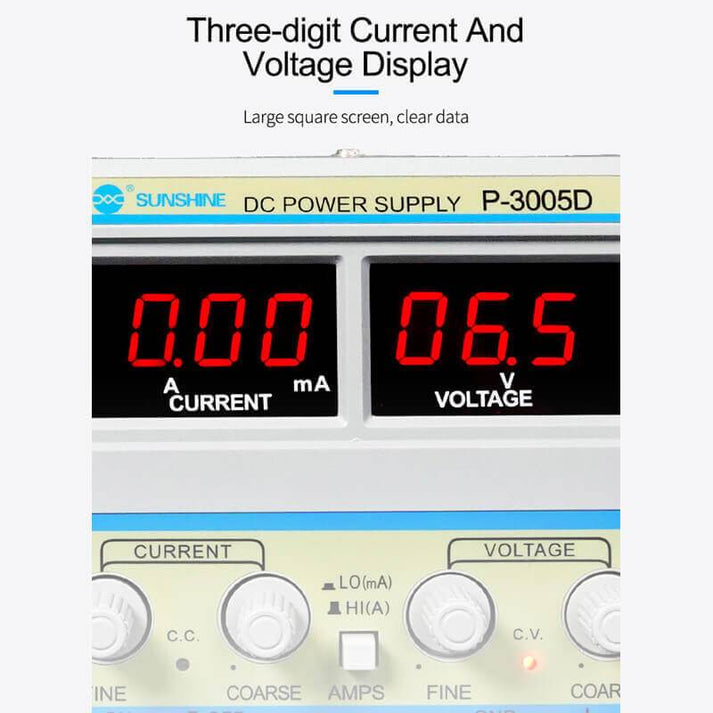 Sunshine P-3005D Digital Display Adjustable DC Power Supply Three-digit ...