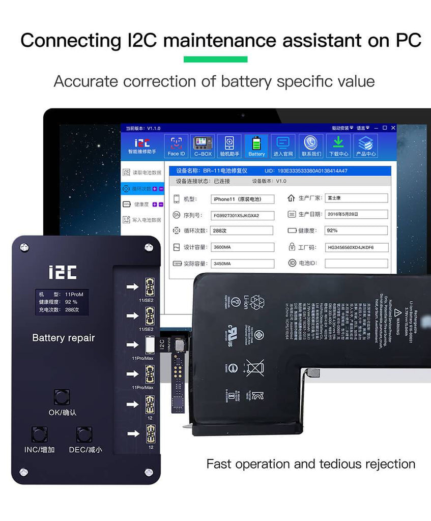 The I2C Battery Data Repair Programmer | Oriwhiz.com | ORIWHIZ