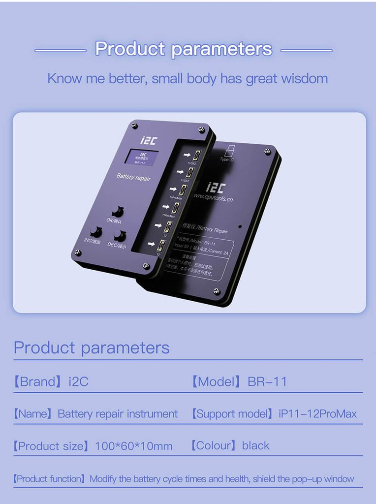The I2C Battery Data Repair Programmer | Oriwhiz.com | ORIWHIZ